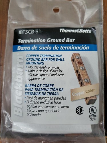 Blackburn IBT3CB-B1-10 Copper Intersystem Bonding Termination Ground ...