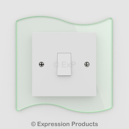 Double / Single Light Switch / Plug Socket Back Plate Finger Surround ...