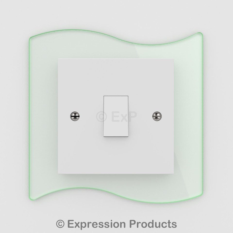 Double / Single Light Switch / Plug Socket Back Plate Finger Surround ...