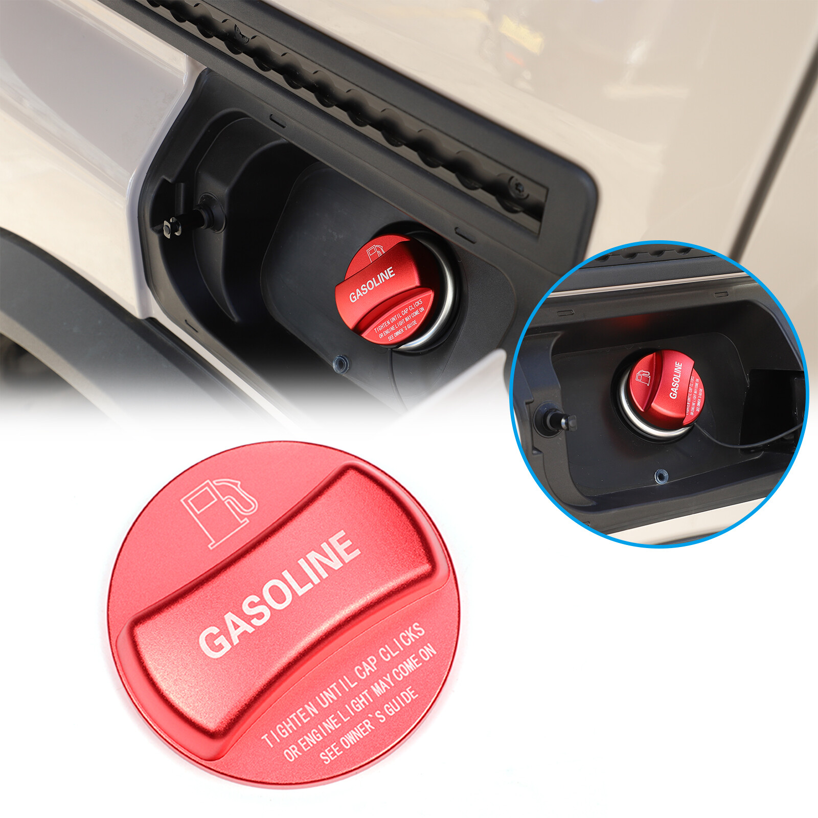 Aluminum Red Fuel Gas Tank Filler Cap Cover Fit For Ineos Grenadier ...