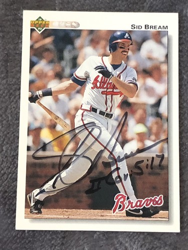 1992 Atlanta Braves Sid Bream Autographed Signed Upper Deck Baseball ...