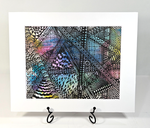 Ink & Alcohol Ink Drawing Art Abstract 9x12" Original Doodle Signed ...