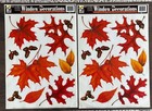 Lot Of 2 New Vintage Color Clings Fall Autumn Leaves Window Clings | eBay
