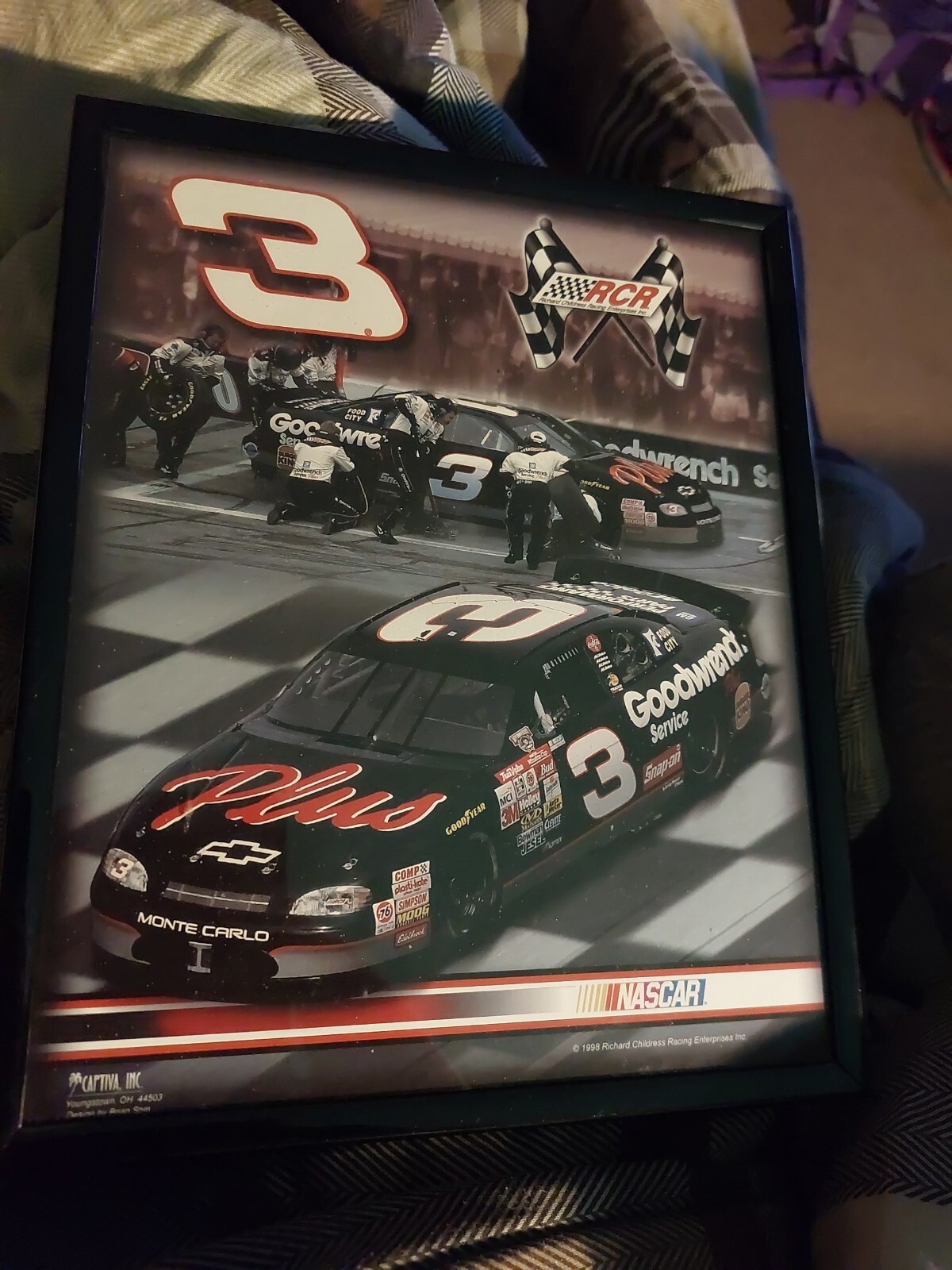 Dale Earnhardt Sr #3 Car 1998 Richard Childress Racing Framed Picture ...