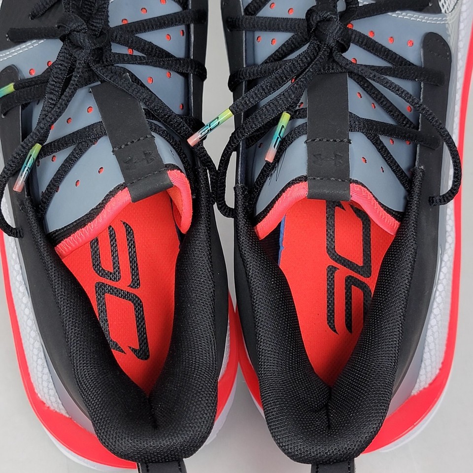 Under Armour Curry 7 Basketball Shoes Mens Size 11.5 White Grey 3021258 ...