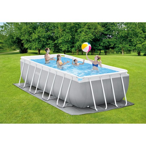 Intex 16 Foot x 42 Inch Prism Frame Rectangular Above Ground Swimming ...