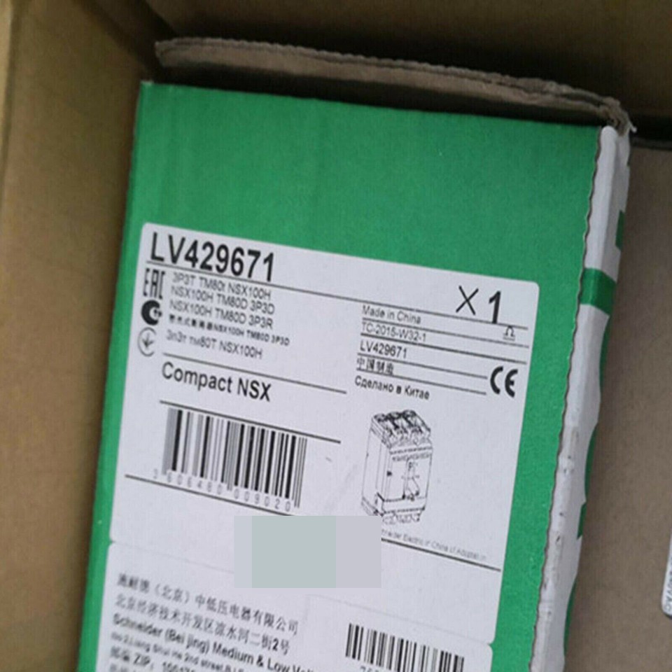 one New Schneider LV429671 Compact NSX100H TM80D-3P 3D Fast Delivery | eBay