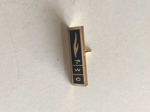 Tie Tac Lapel Pin Vintage TWC Flame Logo Small Mystery HELP Brass Tone ...