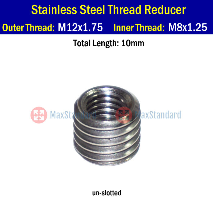 Thread Reducer Fitting Male M12 x1.25 1.5 1.75 Female M8 M8x1.25 Insert ...