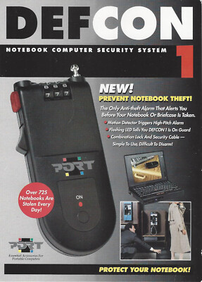 Defcon 1 Notebook Computer Security System with Alarm, Combination Lock ...