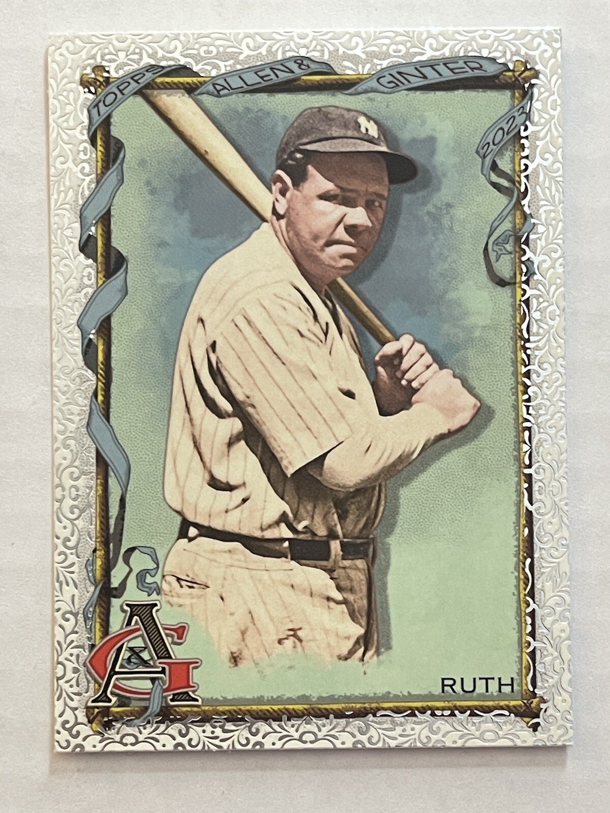 2023 Topps Allen & Ginter Babe Ruth Double SP Foil Filigree & High ...