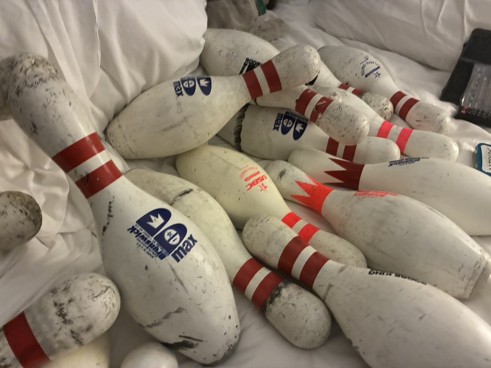 Used Case of Bowling Pins (1 Case Is 10 pins) Great Target Practice Or ...
