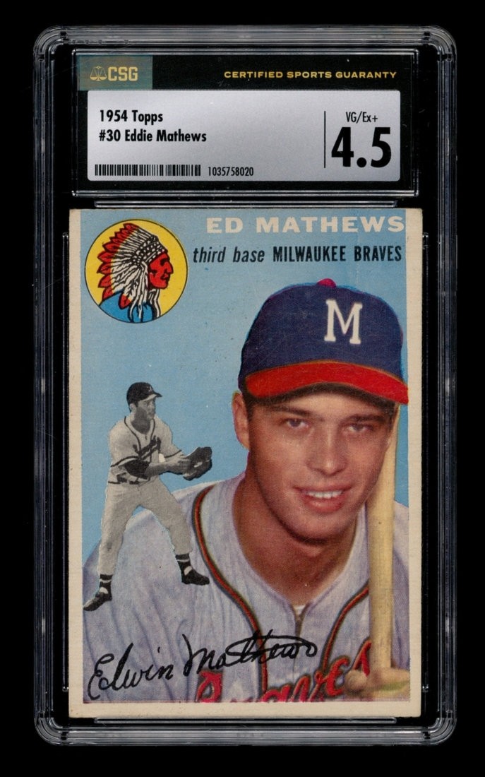 Eddie Mathews Baseball Cards Cross Two Eras