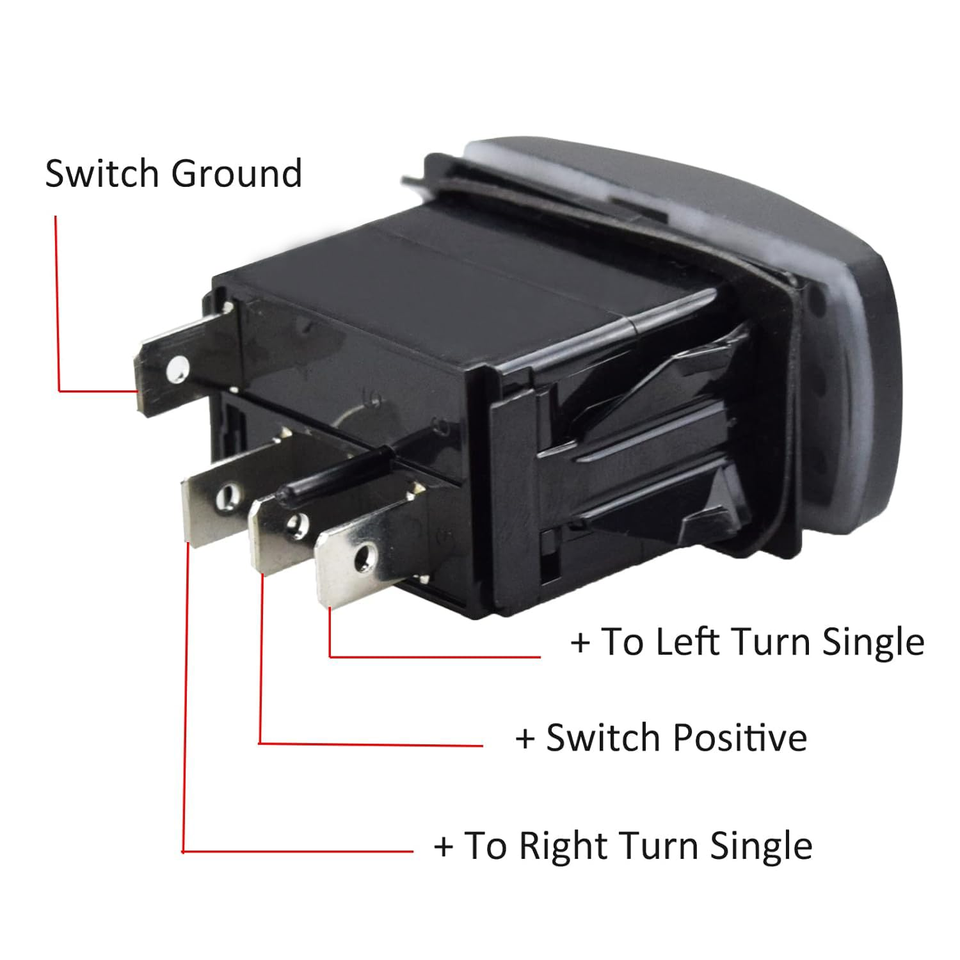 Kit Relè Indicatori Di Direzione Con Interruttori a Bilanciere ON/OFF a ...
