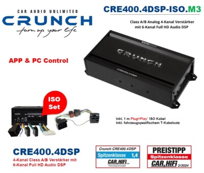 Crunch CRE400.4DSP-ISO.M3 Dsp Amplificateur Compatible Avec BMW X3 F25 ...