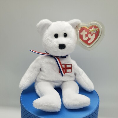 Ty Beanie Baby England ~ Oct. 5, 2001 ~ White Bear Plush | eBay