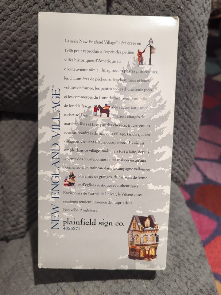 Department Dept 56 New England Village RETIRED Plainfield Sign Co ...