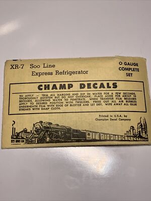 Champ Decals O Scale XR-7 Soo Line Express Refrigerator Car NIP | eBay