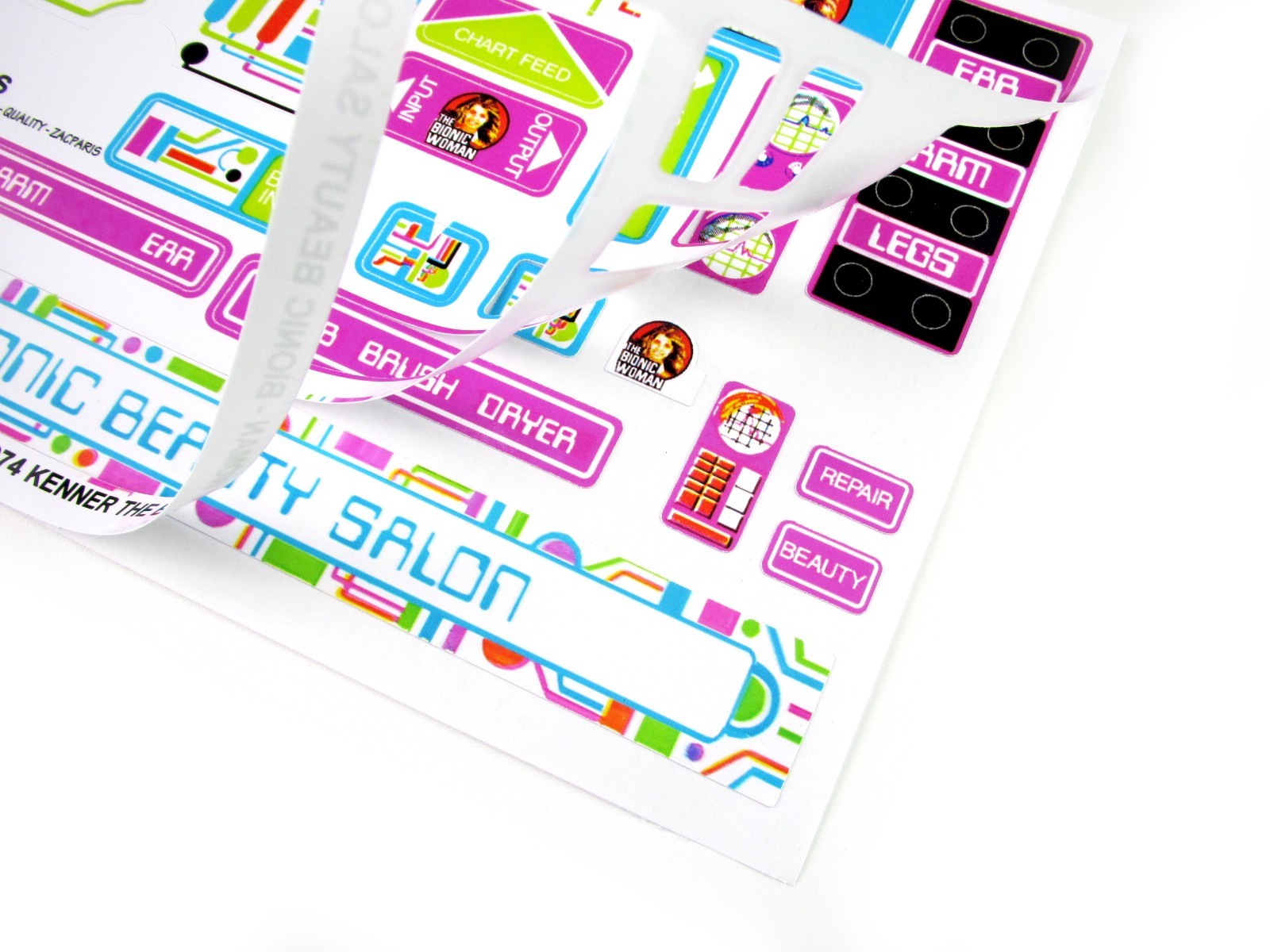 CUSTOM STICKERS FOR BIONIC BEAUTY SALON BIONIC WOMAN - SIX MILLION ...