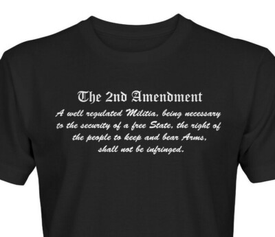 2nd Amendment Shirt | 2A Script Text | 2A Writing | Pro Gun 2A T-Shirt ...