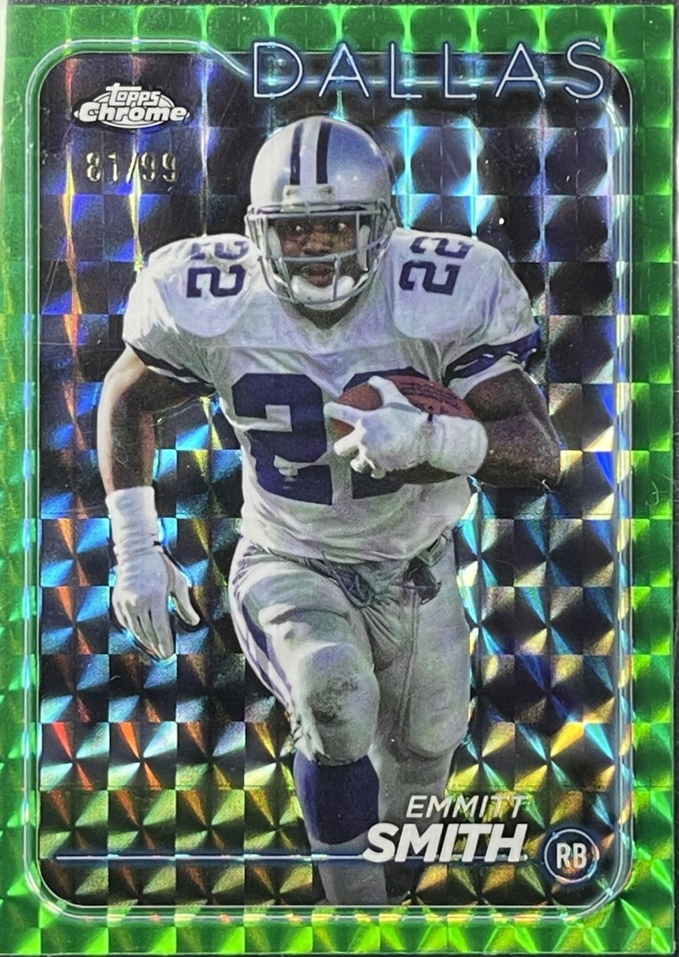 2024 Topps Chrome - Emmitt Smith #38 Green Geometric Refractor /99 for ...