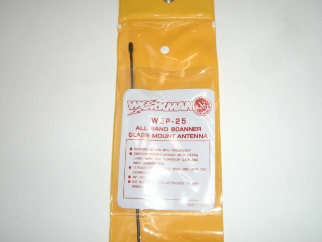 Workman WEP25 All Band Glass Mount Scanner CB Radio Antenna for sale ...