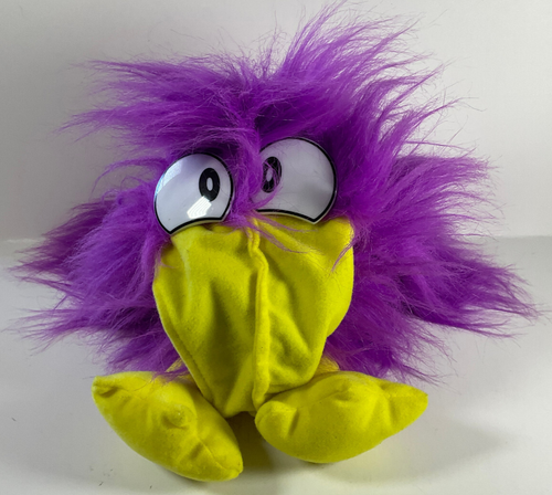 Large Purple Squawking Bird hand puppet Fuzzy faux fur squeaking | eBay