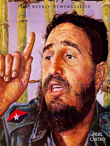 MAGAZINE COVER PORTRAIT FIDEL CASTRO COMMUNIST REVOLUTIONARY CUBA ...