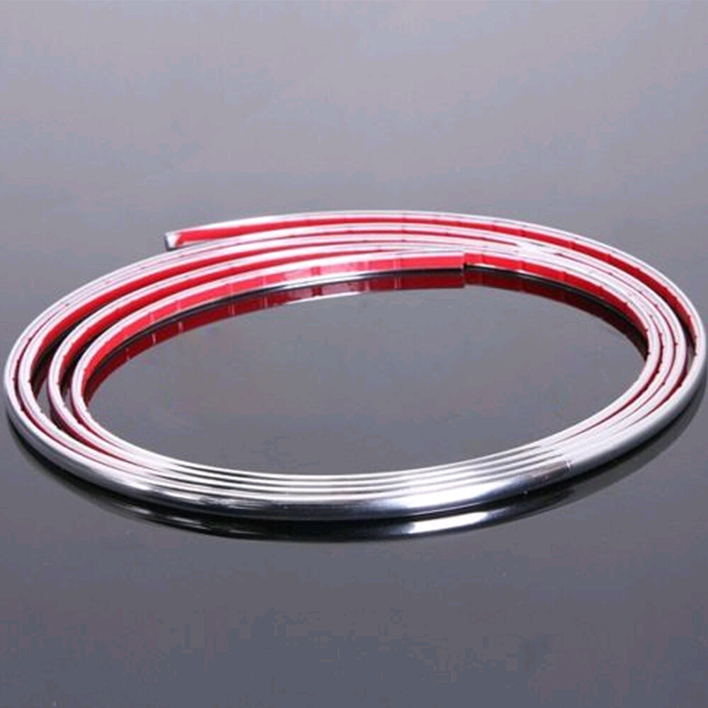 2Mx6mm Universal Chrome Molding Trim Car Door Body Guard Scratch ...