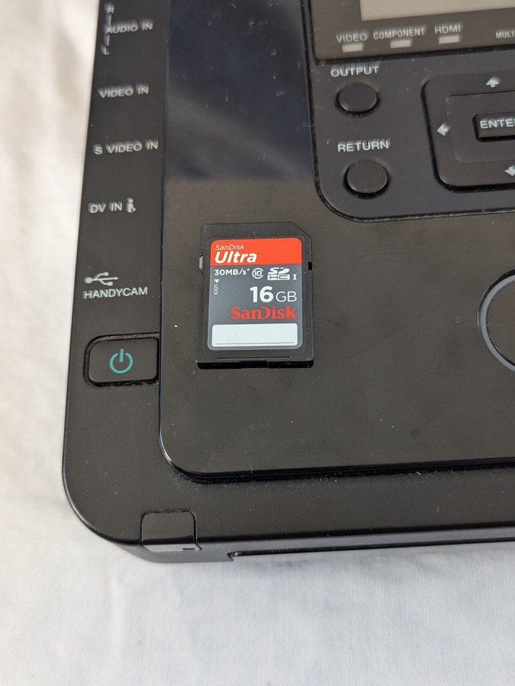 Sony VRD-MC10 Multi-function DVD Recorder w 16Gb Memory Card (No Power ...