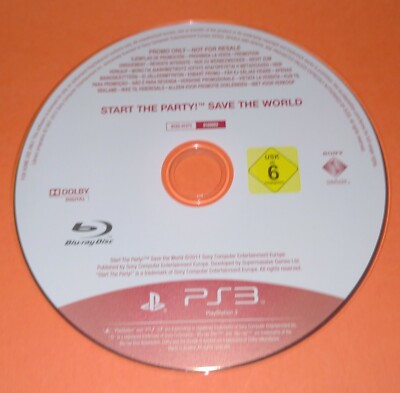 Start the Party Save the World PS3 *PS Move* RARE PROMO Disc Only FAST ...