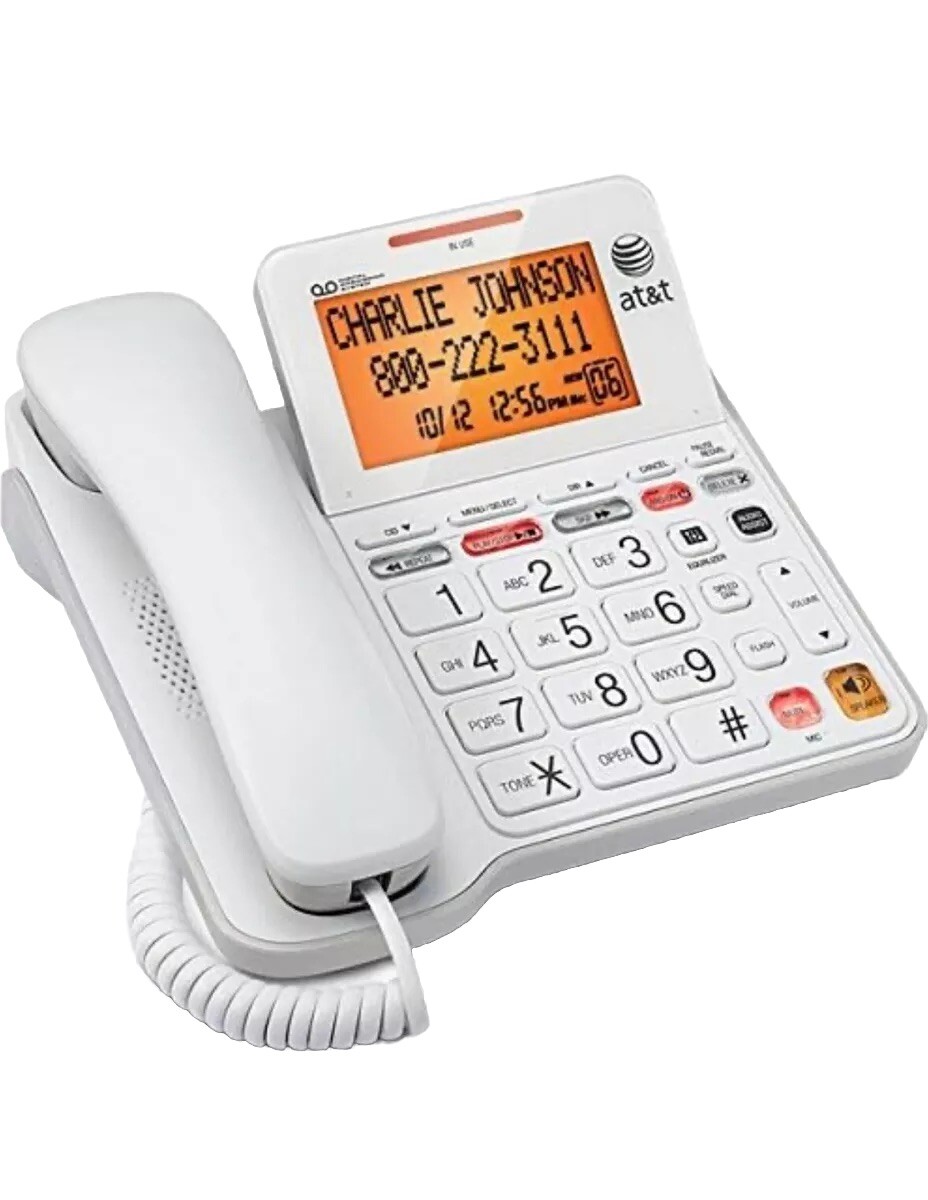 AT&T CL4940 Single Line Corded Phone - White for sale online | eBay