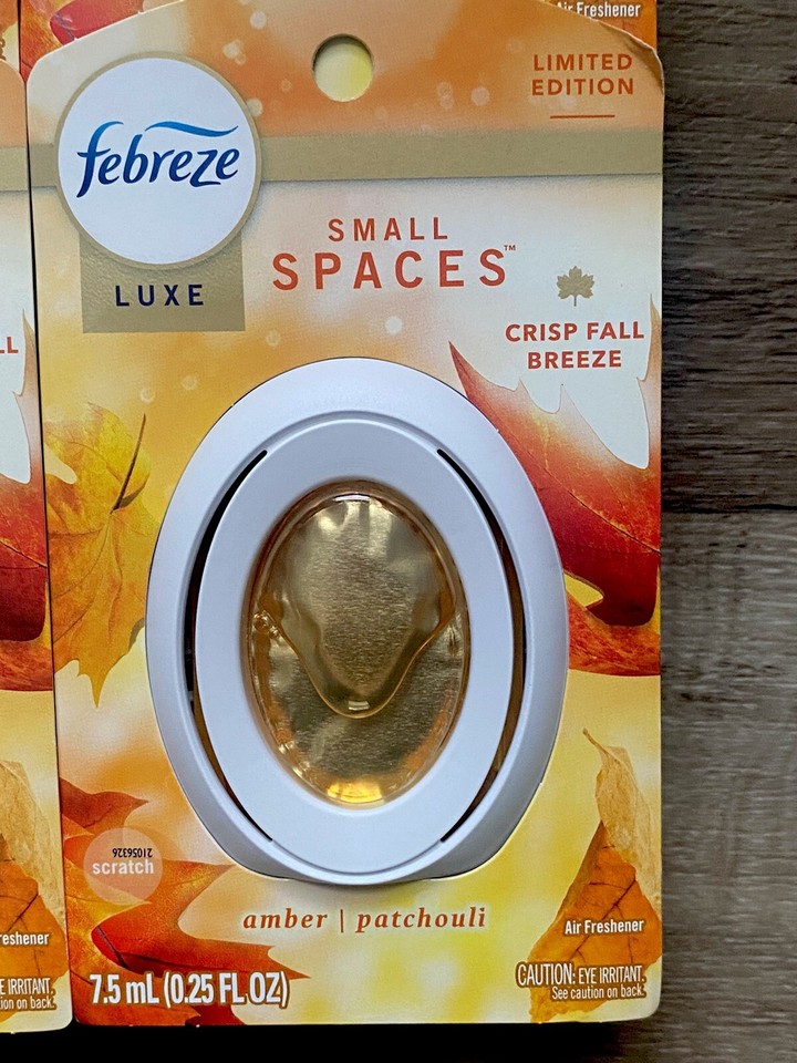 NEW LUXE SCENT 4 Ct Febreze Small Spaces Air Freshener, CRISP FALL ...