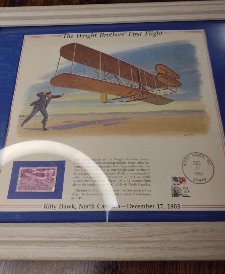 Frames USPS Commemorative Wright Brothers 1983 Stamp First Flight Kitty ...