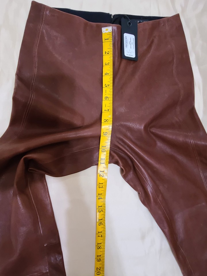 Rag & Bone Simone Lamb Leather Flared Pants Women's 4 Stretch Waist ...