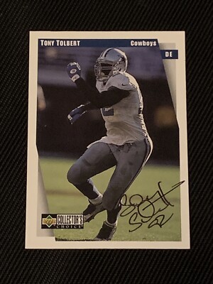 TONY TOLBERT 1997 UD COLLECTOR'S CHOICE SIGNED AUTOGRAPHED CARD #452 ...