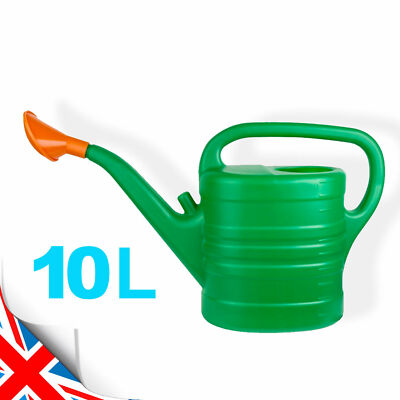 10L Strong Plastic Watering Can with Handles and Removable Strainer ...