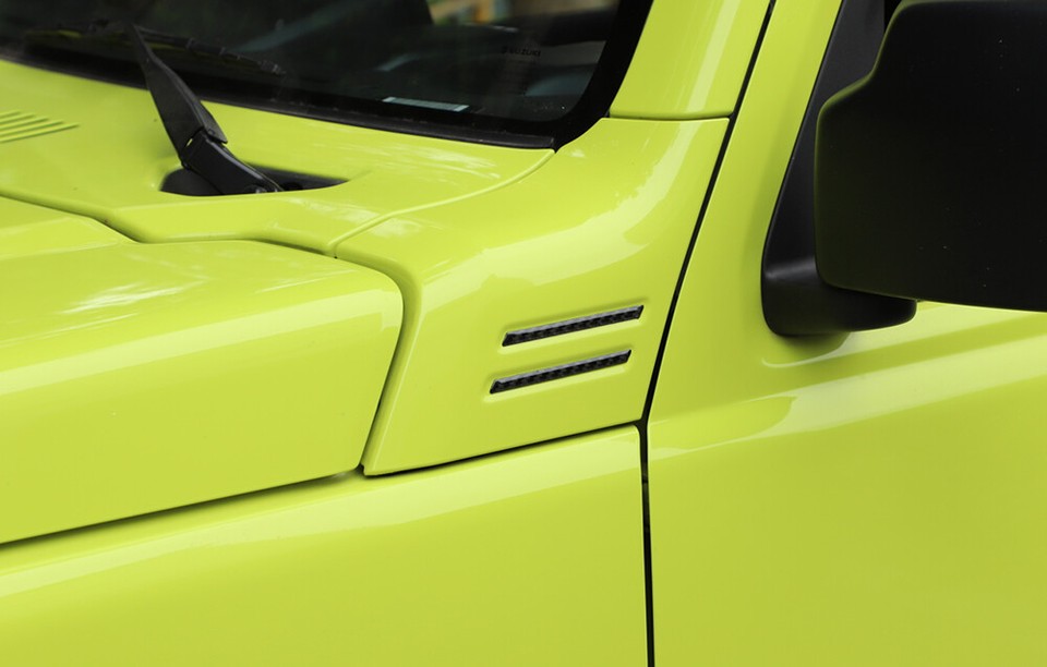 Real Carbon Fiber Engine Hood Side Wrap Angle Cover For Suzuki Jimny ...