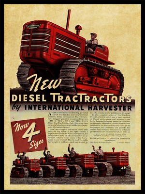 International TD-18 Tractor NEW Metal Sign- 24" x 30" USA STEEL XL Size ...
