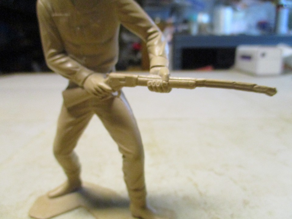 Vtg Louis Marx Cowboy Toy w/ Rifle 1964 Plastic Action Figure 6 ...