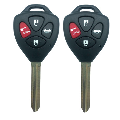 2 For 2010 2011 2012 2013 Toyota Corolla Keyless Car Remote Uncut Key ...