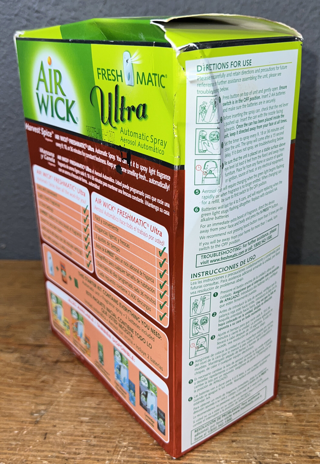 Air Wick FreshMatic HARVEST SPICE Motion Sensor Aerosol Automatic Spray ...