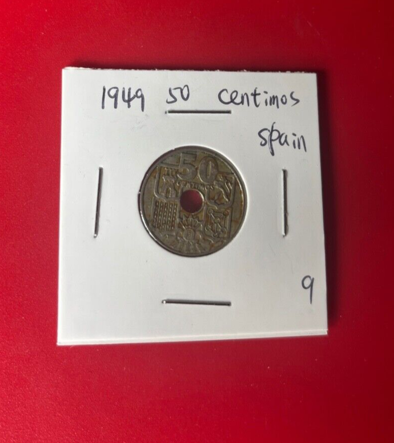 1949 SPAIN 50 CENTIMOS COIN - NICE WORLD COIN !!! | eBay