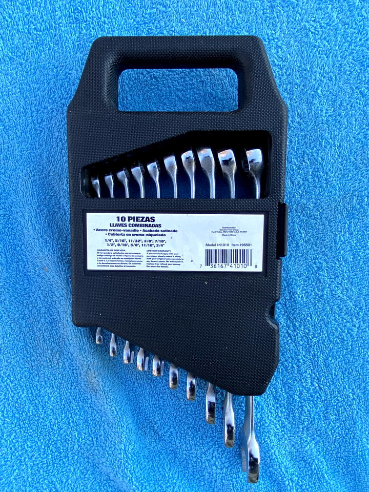 TASK FORCE 96501 10-PIECE S.A.E. COMBINATION WRENCH SET | eBay