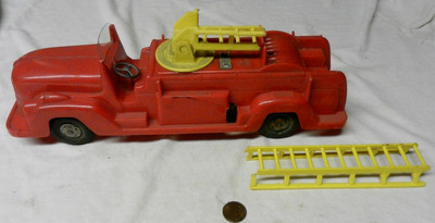 Marx Plastic Fire Engine Windup With Siren 12 Inch Long - For Parts | eBay