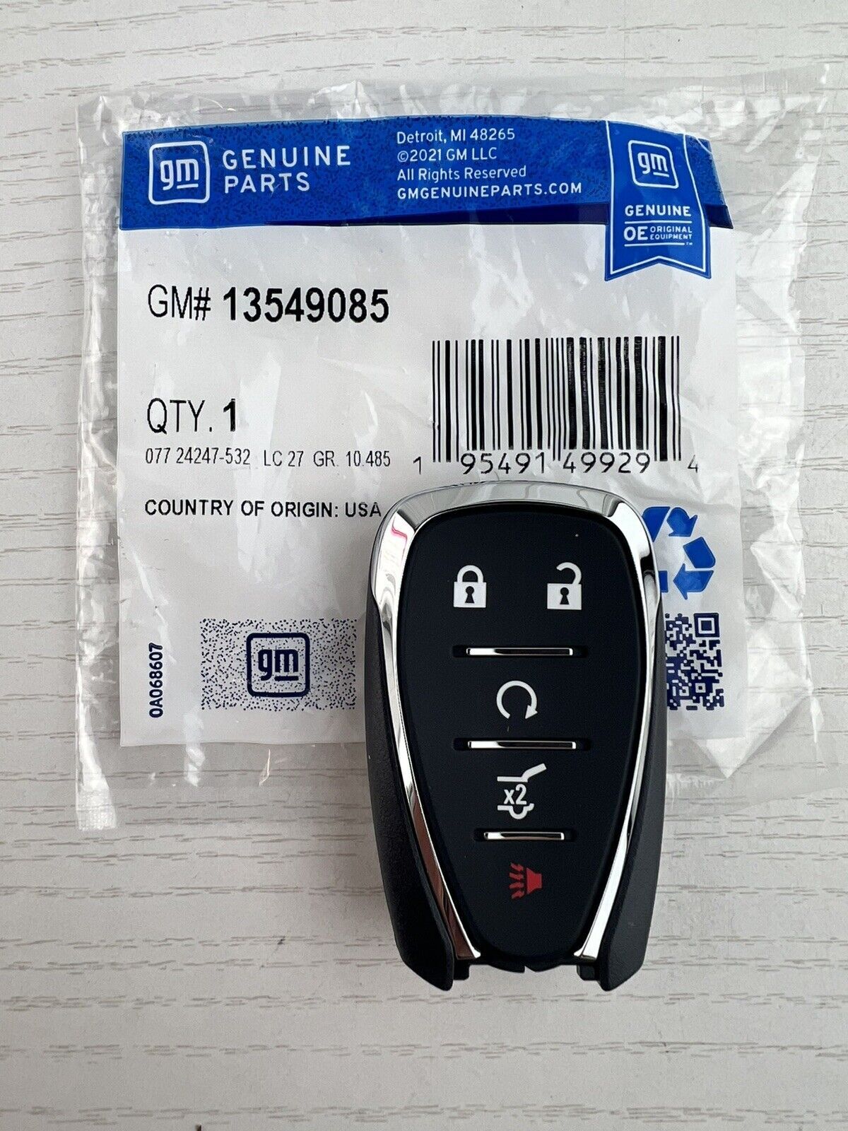 2022-2024 Chevrolet Equinox 1AS Remote Entry Key Fob Transmitter ...