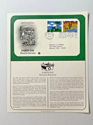 Earth Day Resource Recovery - First Day Cover Postal Commemorative ...