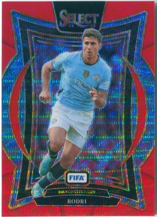 2024-25 Panini Select Fifa - Terrace Rodri #25 Red Wave Prizm /59 for ...