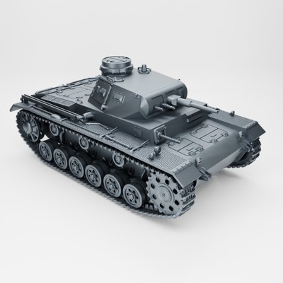 Panzer III Ausf E (Germany , WW2) Tabletop Wargaming Various Scales 3D ...
