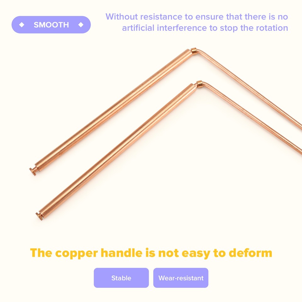 2Pcs Copper Dowsing Rods Spiritual Divining Rods Flexible Copper ...